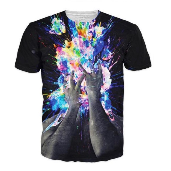 RageOn | Shirts | New Colorful Rainbow Paint Blast Art Bomb Explosion ...
